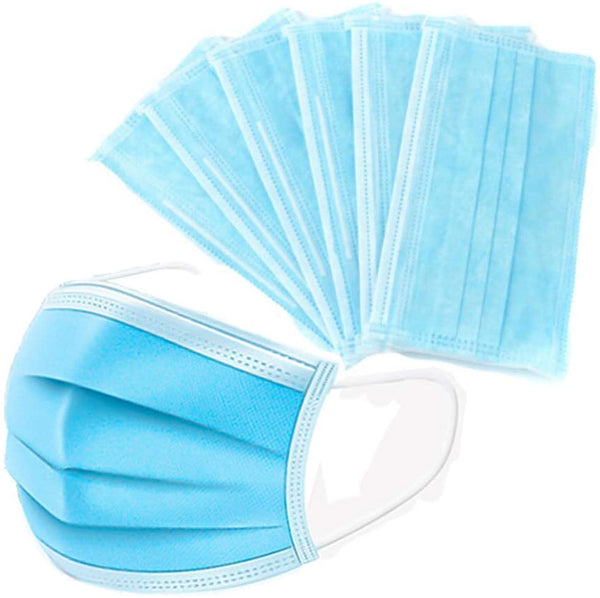 10 Pack Disposable Face Masks, 3-Ply, Single Use, with Ear loops ...