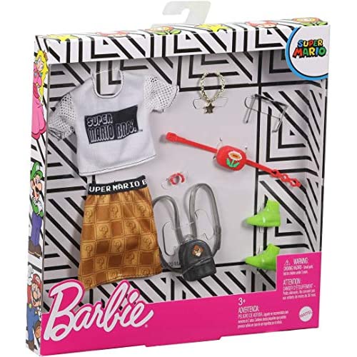 Barbie Storytelling Fashion Doll Clothes Inspired by Super Mario ...