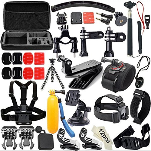 51-in-1 Action Camera Accessories Kit Case Outdoor Sports Bundle Set f ...