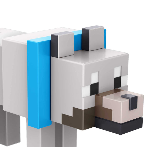 Minecraft Build Wolf Action Figure, 3.25-in, with 1 Build-a-Portal Pie ...