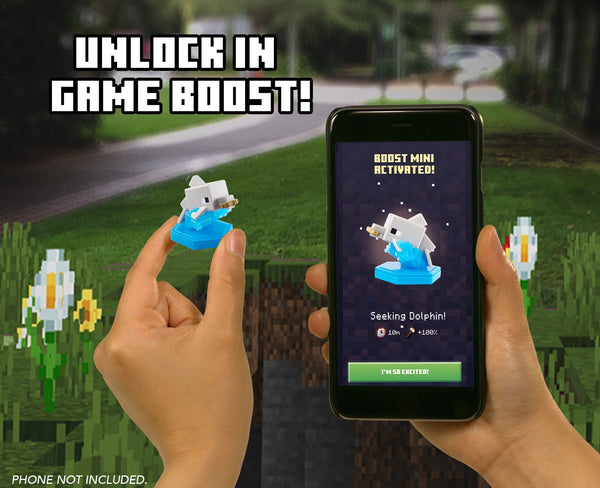 Minecraft Earth Mini Figure: Seeking Dolphin Action Figure – Square Imports