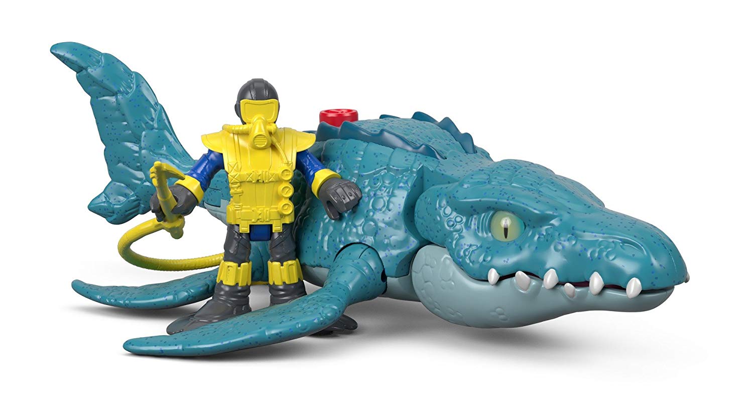 Imaginext Jurassic World, Mosasaurus & Diver – Square Imports