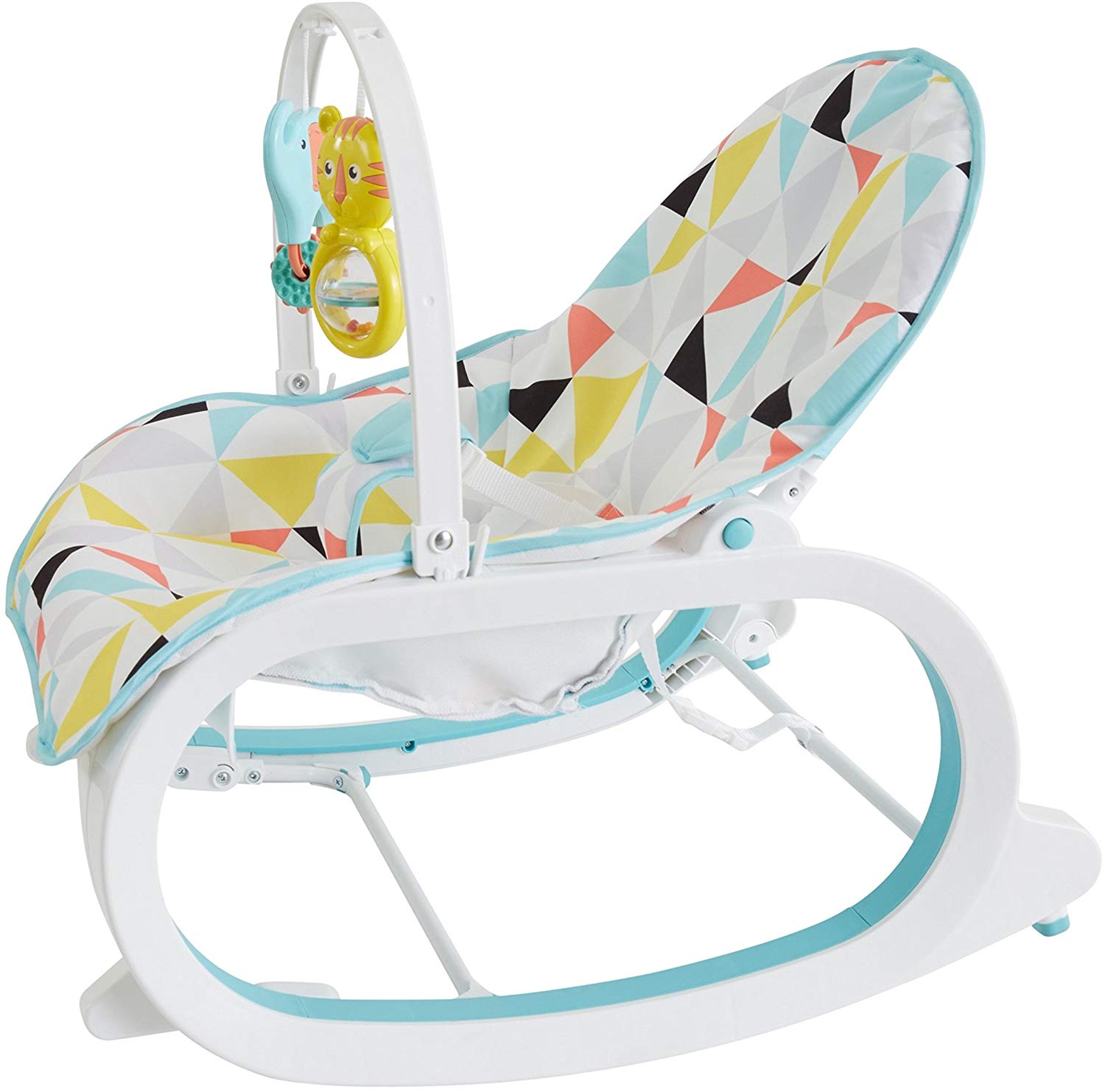 Infant-to-Toddler Rocker, Yellow/Blue/White / Grey – Square Imports