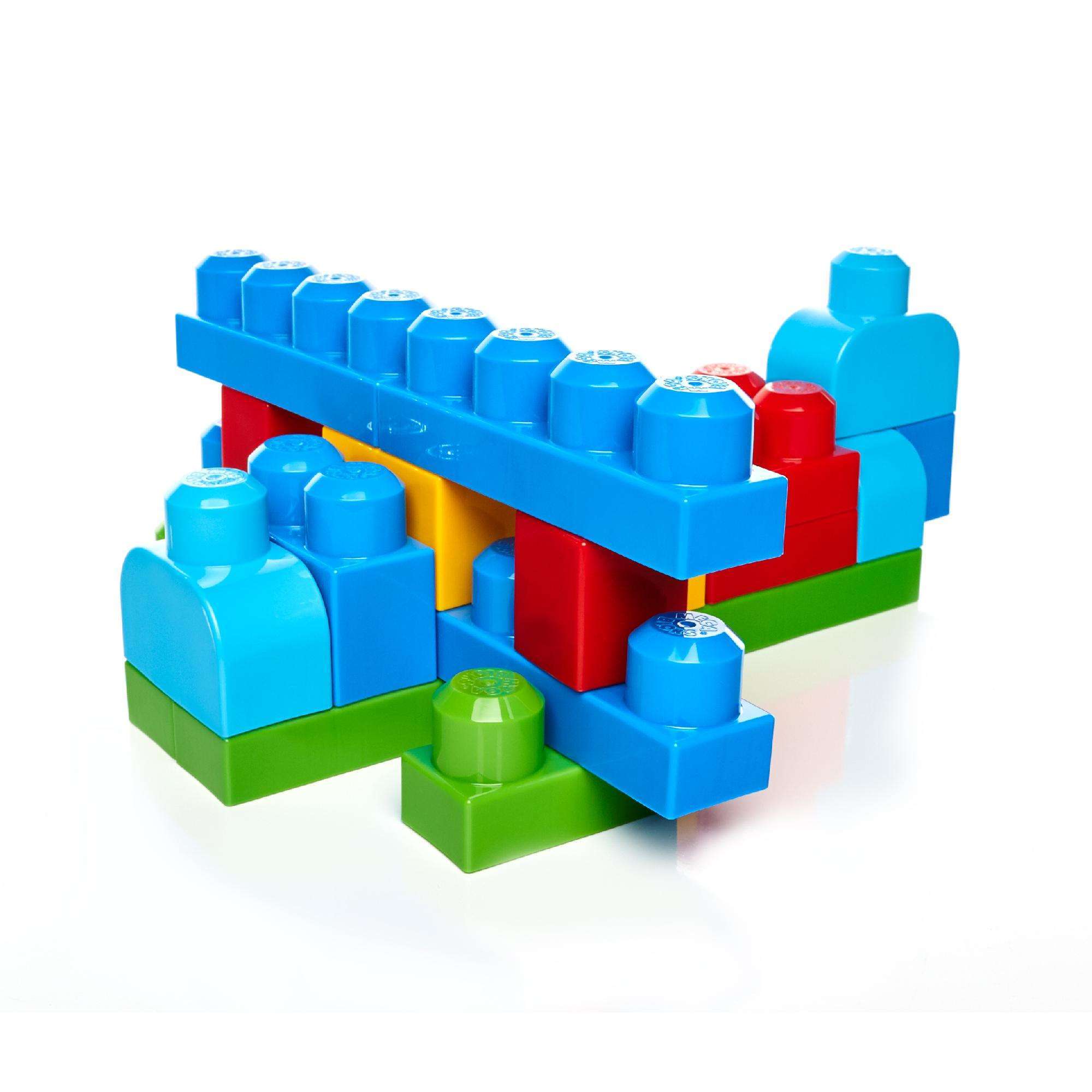 Mega Bloks First Builders Big Building Bag 80-Piece Classic – Square ...