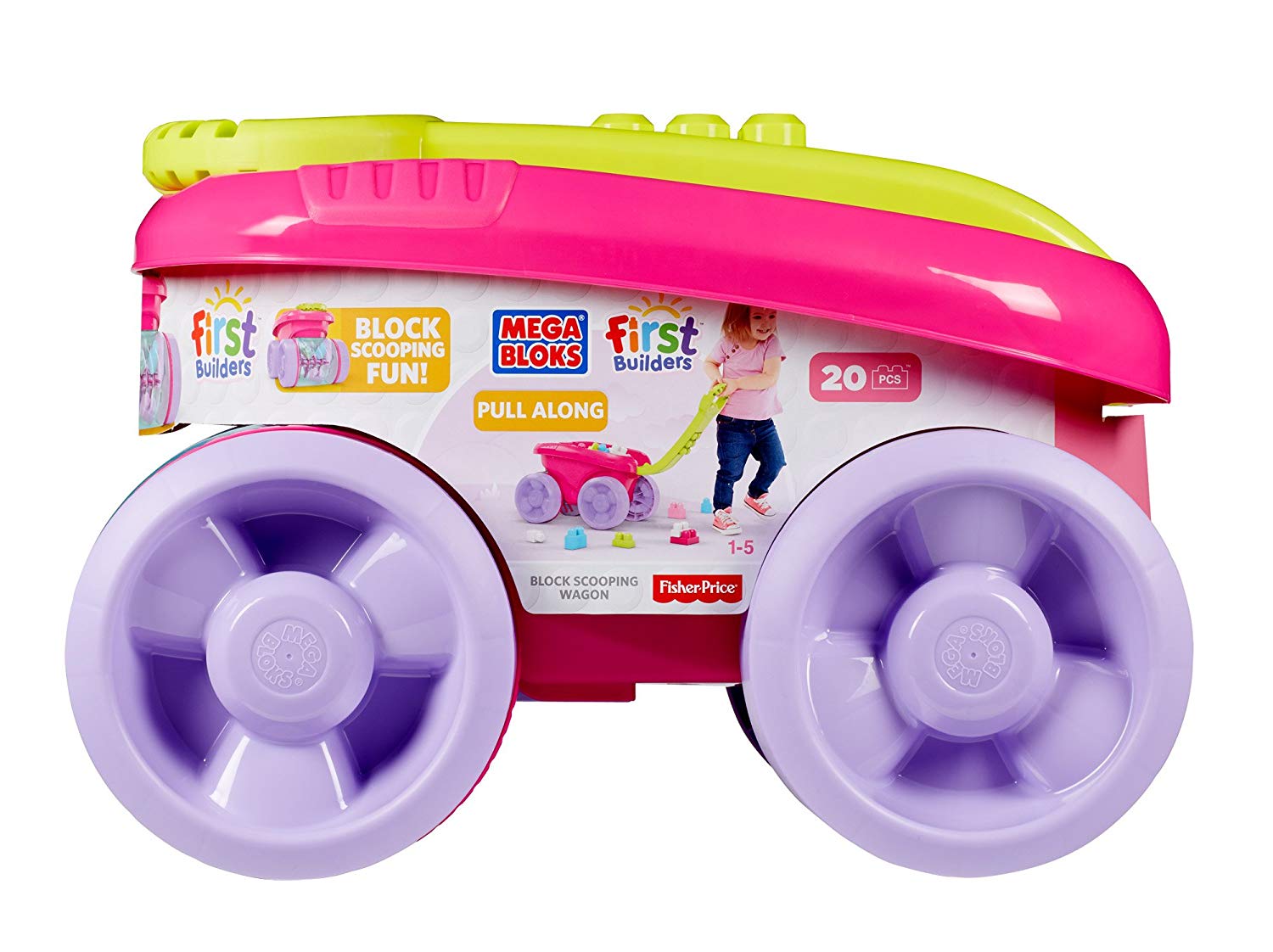 Mega Bloks Block Scooping Wagon Building Set Pink – Square Imports