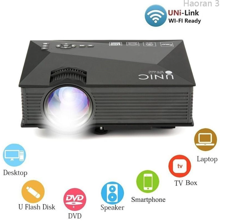 Mini Projector Portable Multimedia Home Cinema Theater LED Projection ...