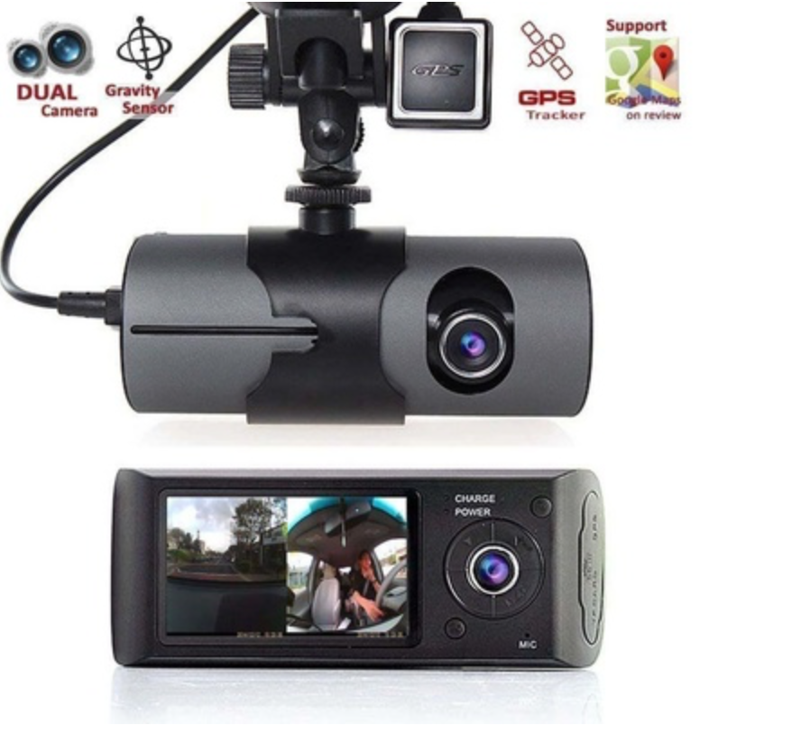 Car DVR Camera Video Recorder Dash Cam G-Sensor GPS Dual Len Cam 2.7 ...