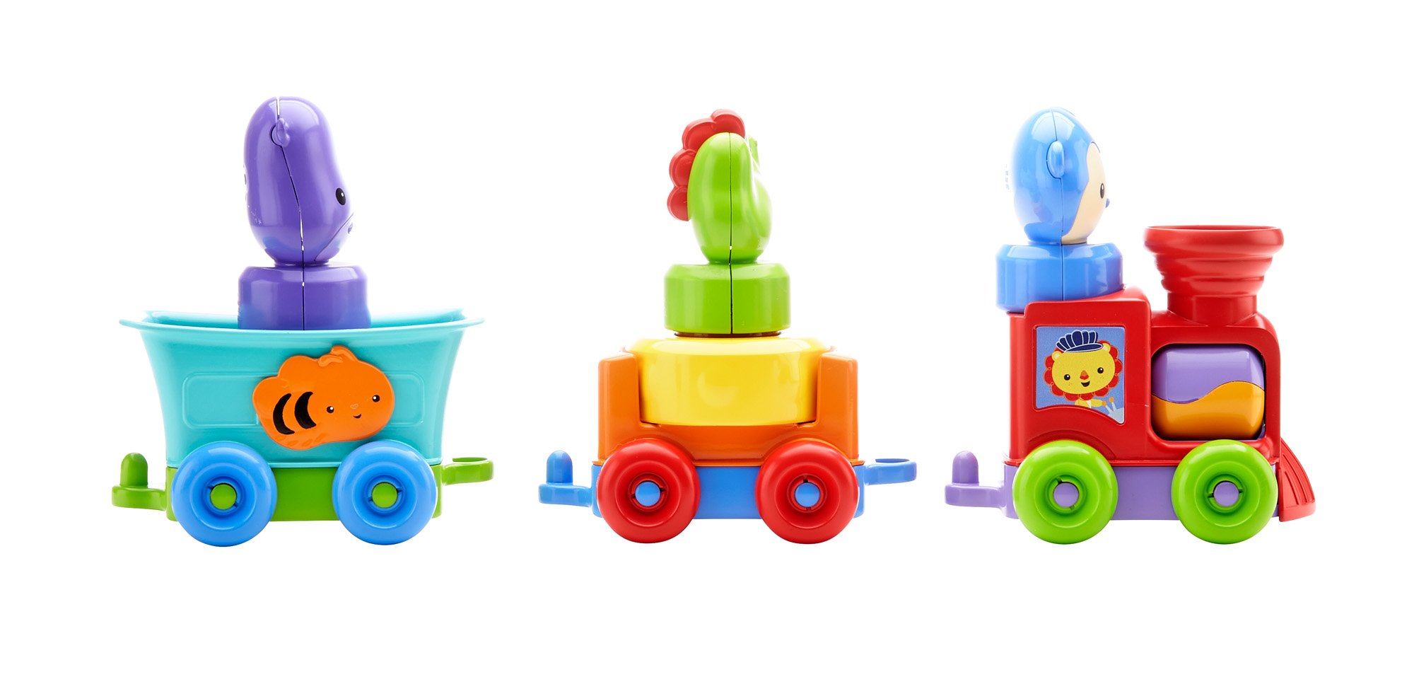 Silly Safari Rattle & Roll Animal Train, Multicolor – Square Imports