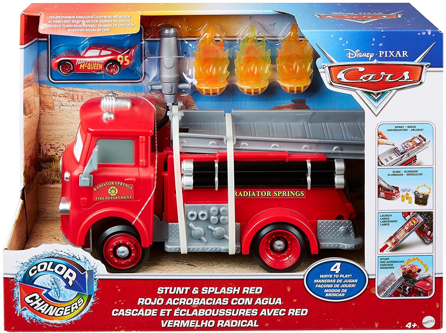 Disney and Pixar Cars Stunt and Splash Red with Exclusive Color Change ...