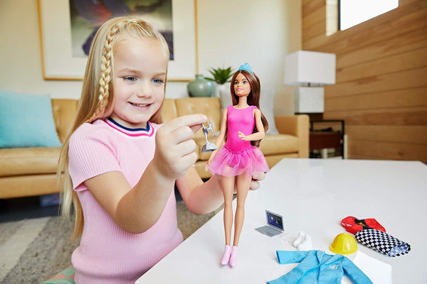 Barbie Surprise Doll Brunette with 2 Career Looks and Accessories ...
