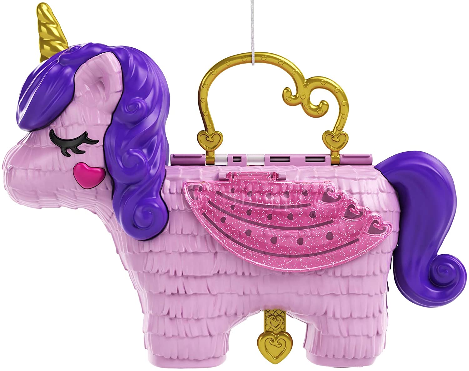 Polly Pocket Unicorn Party Large Compact Playset with Micro Polly & Li ...