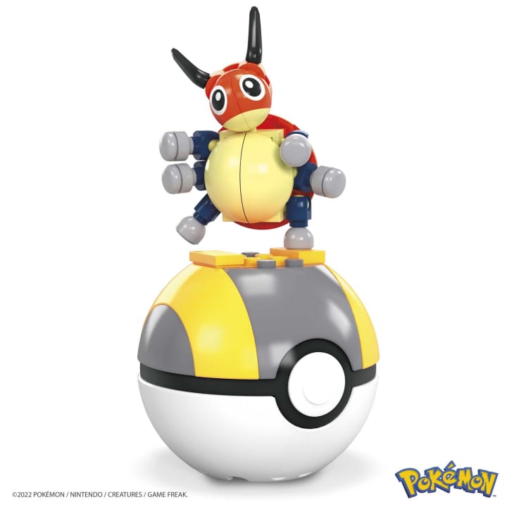 MEGA Pokemon Ledyba Building Set with 38 Compatible Bricks and Pieces – Square Imports