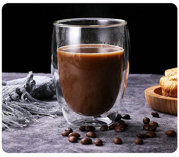 Heat Resistant Transparent Double Wall Glass Cup – Square Imports